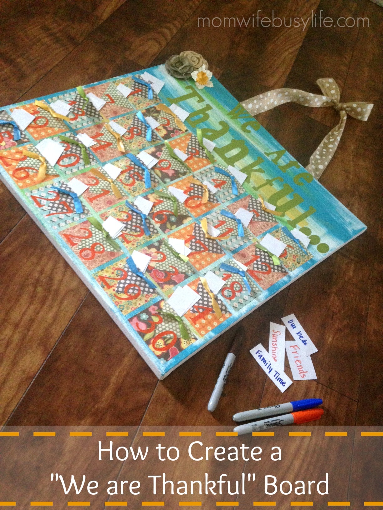 Thankful Board - Mom. Wife. Busy Life.