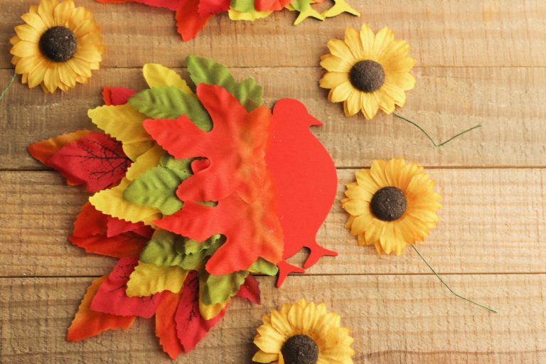 Colorful Fall Leaf Turkey Craft - Mom. Wife. Busy Life.