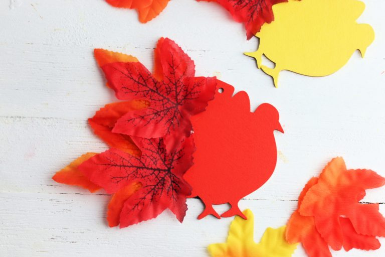 Colorful Fall Leaf Turkey Craft - Mom. Wife. Busy Life.