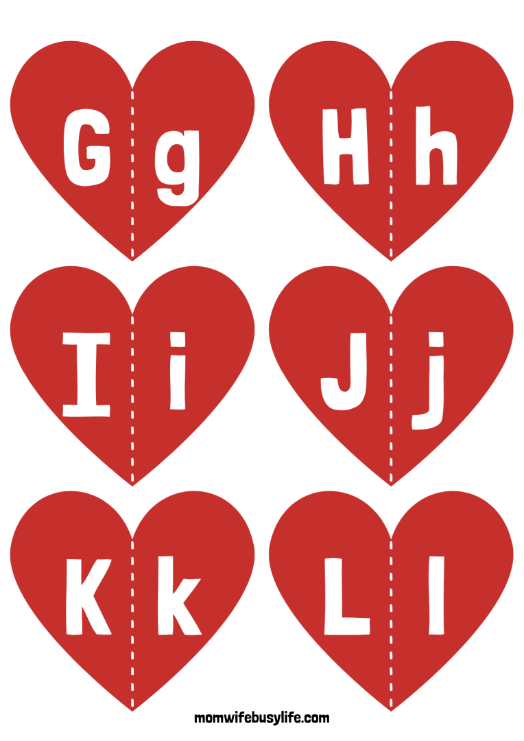 Valentine's Day Alphabet Letter Matching Game - Mom. Wife. Busy Life.