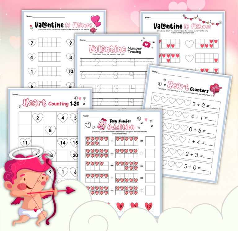 Printable Valentine’s Day Q Tip Painting Activity - Mom. Wife. Busy Life.