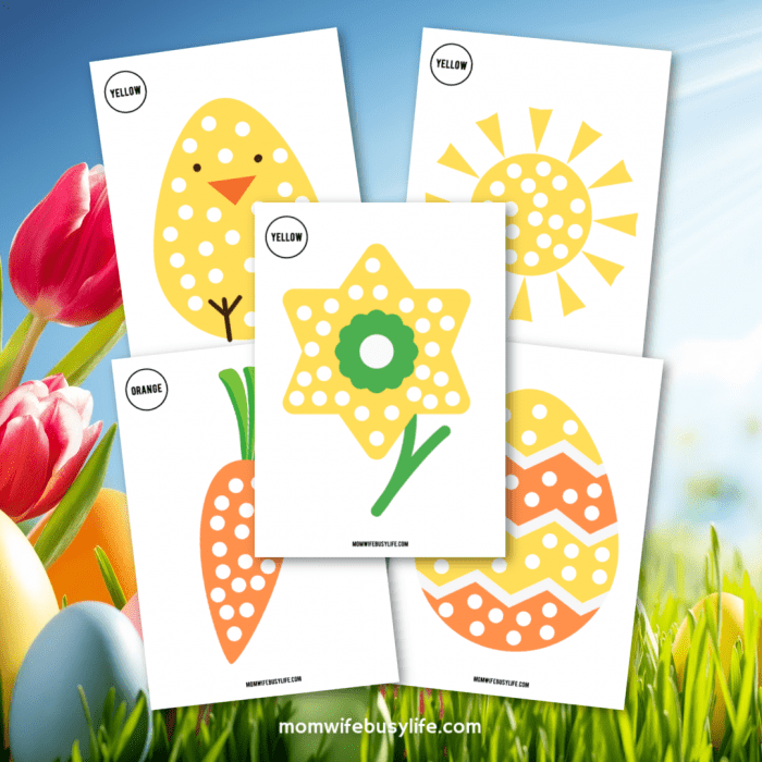 Printable Easter Q Tip Painting Activity - Mom. Wife. Busy Life.