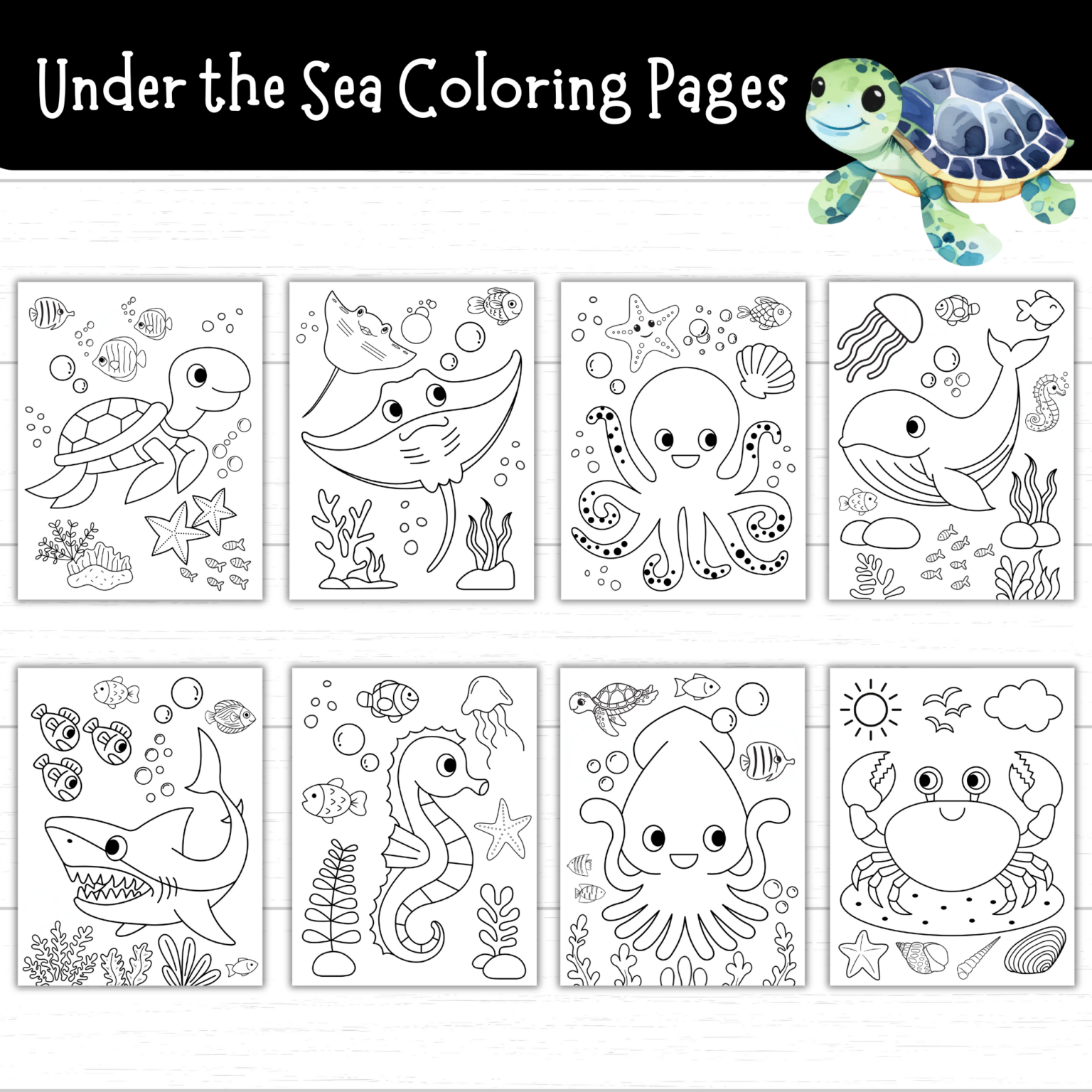 Printable Under the Sea Coloring Pages - Mom. Wife. Busy Life.