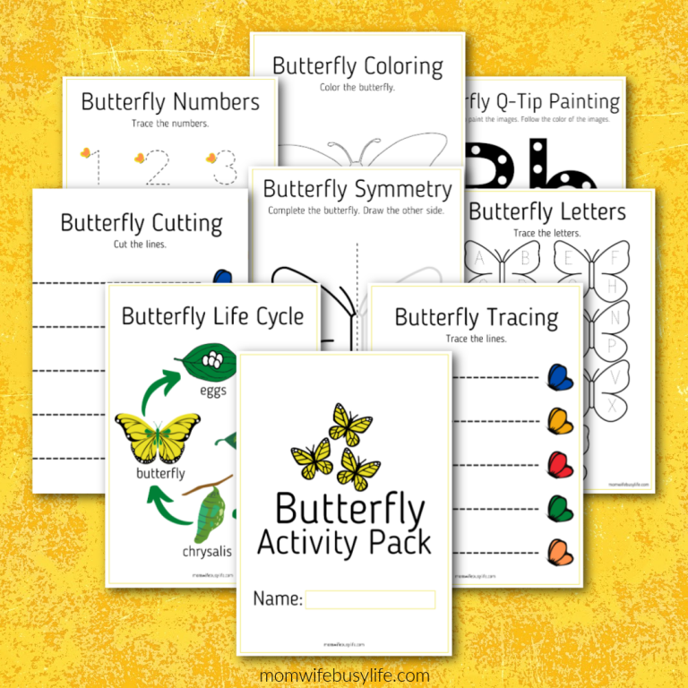FREE Printable Butterfly Activity Pack - Mom. Wife. Busy Life.