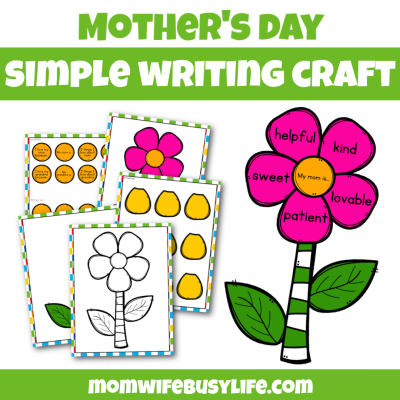 Mother's Day Build A Flower Writing Activity - Mom. Wife. Busy Life.