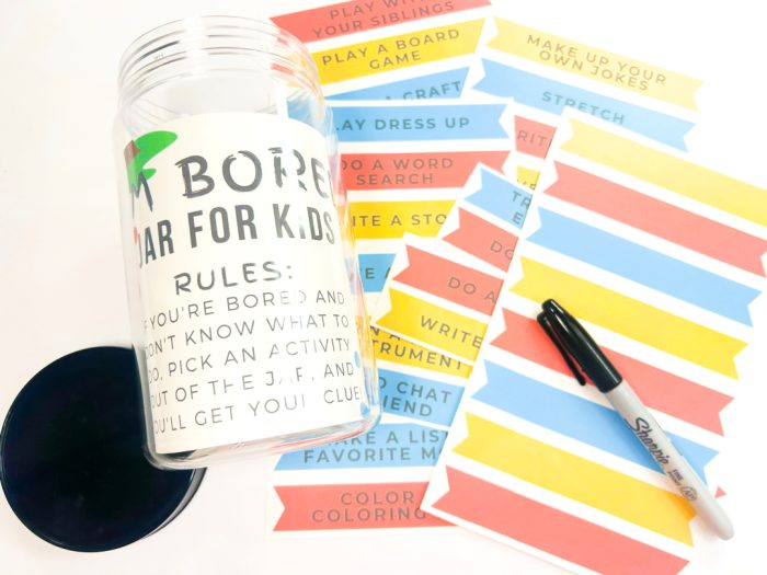 FREE "I'm Bored" Jar Printable Pack - Mom. Wife. Busy Life.