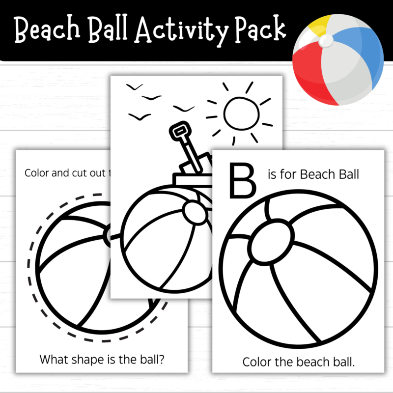 Printable Beach Ball Activity Pack - Mom. Wife. Busy Life.