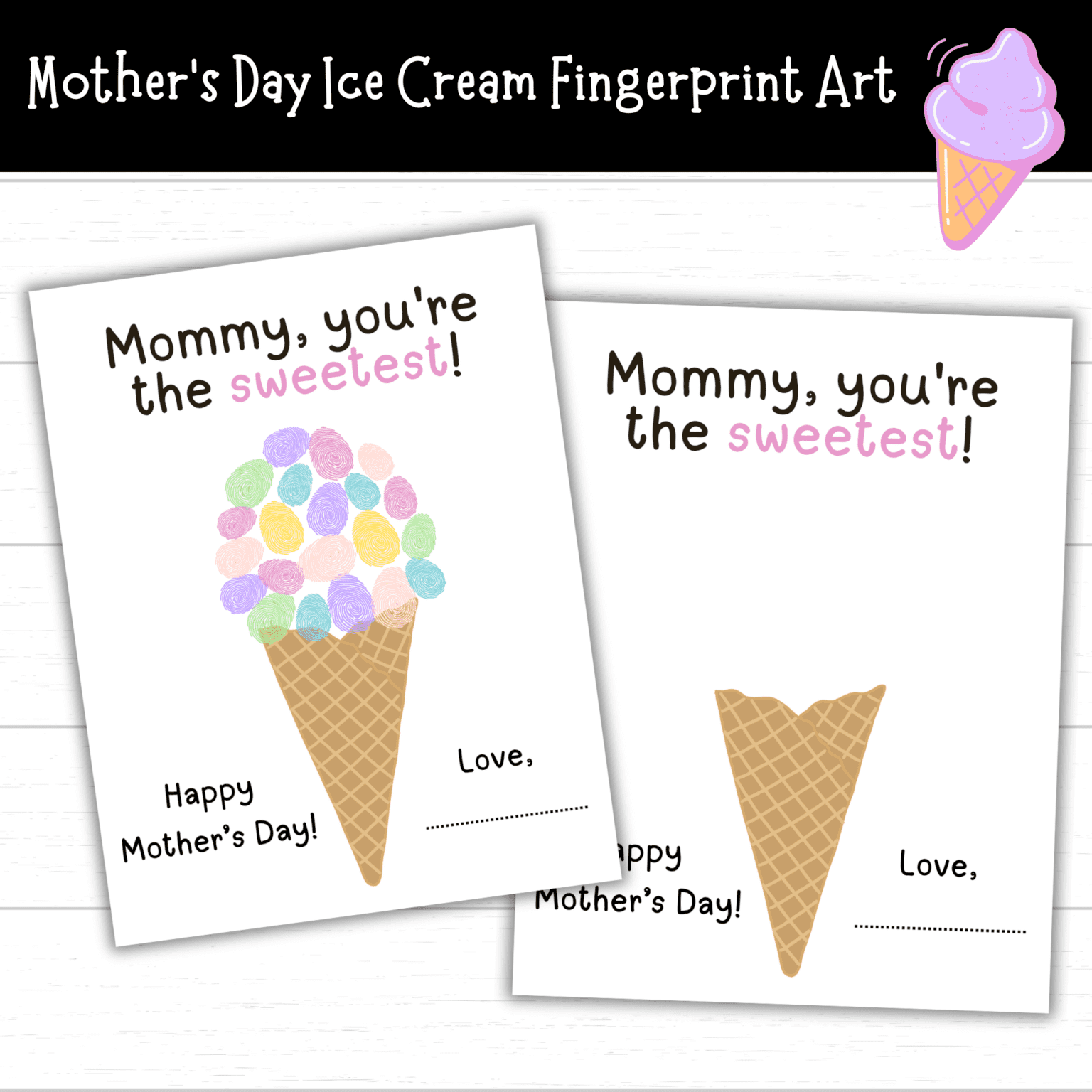 Printable Mother's Day Fingerprint Art - Mom. Wife. Busy Life.