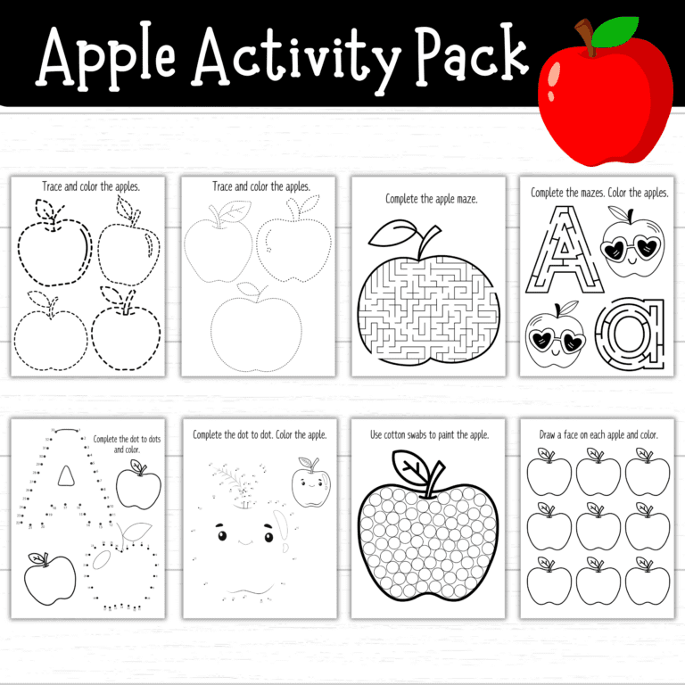 5 Printable Apple Activity Packs - Mom. Wife. Busy Life.