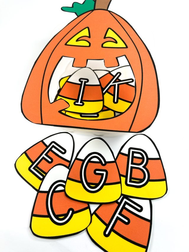 Free Printable Jack-o-Lantern Alphabet Candy Corn Game - Mom. Wife ...