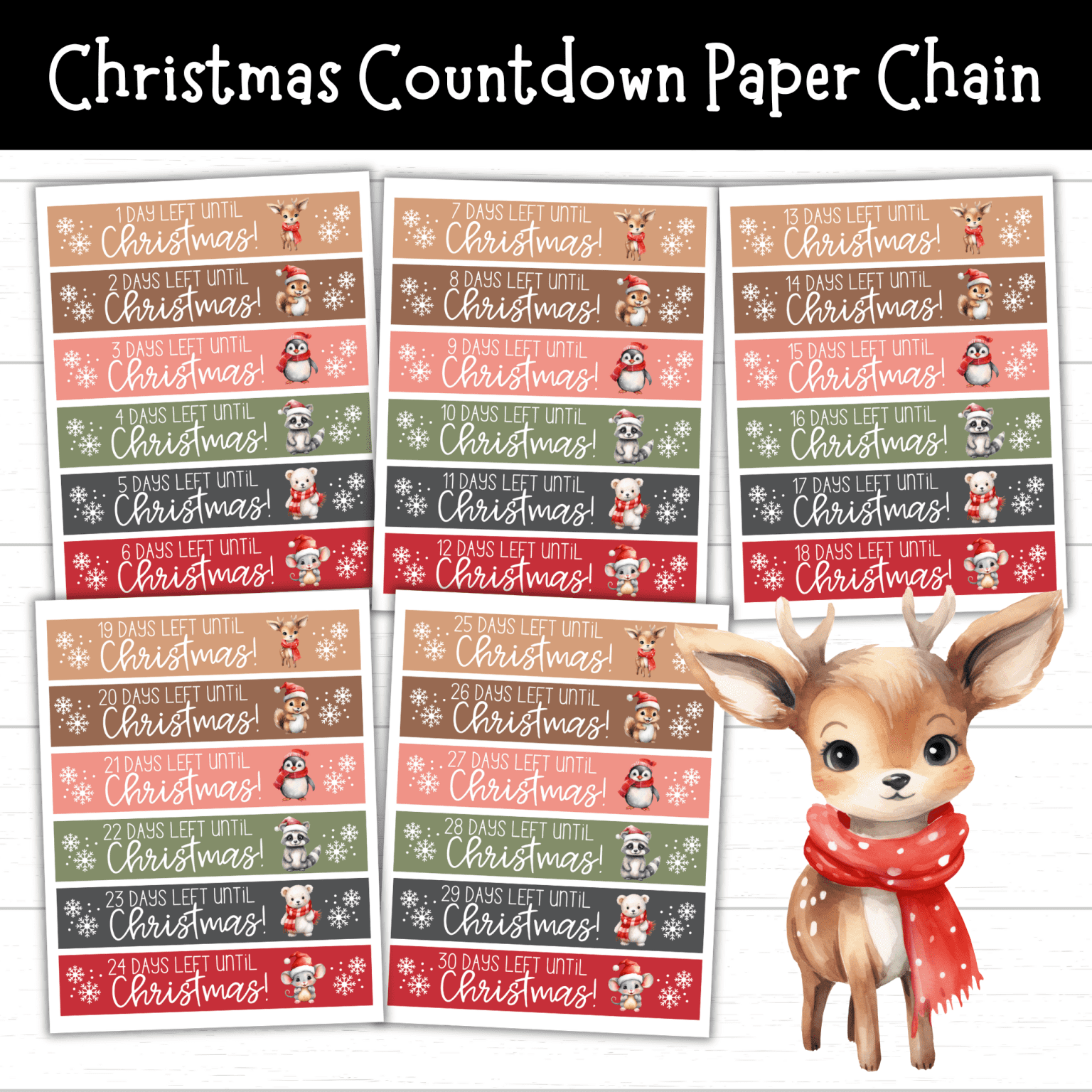 Christmas Countdown Paper Chain - Mom. Wife. Busy Life.