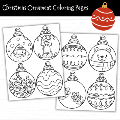 Printable Christmas Ornament Coloring Pages (5 Sets) - Mom. Wife. Busy ...