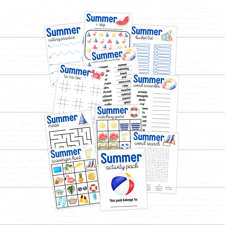 Printable Summer Activity Pack - Mom. Wife. Busy Life.