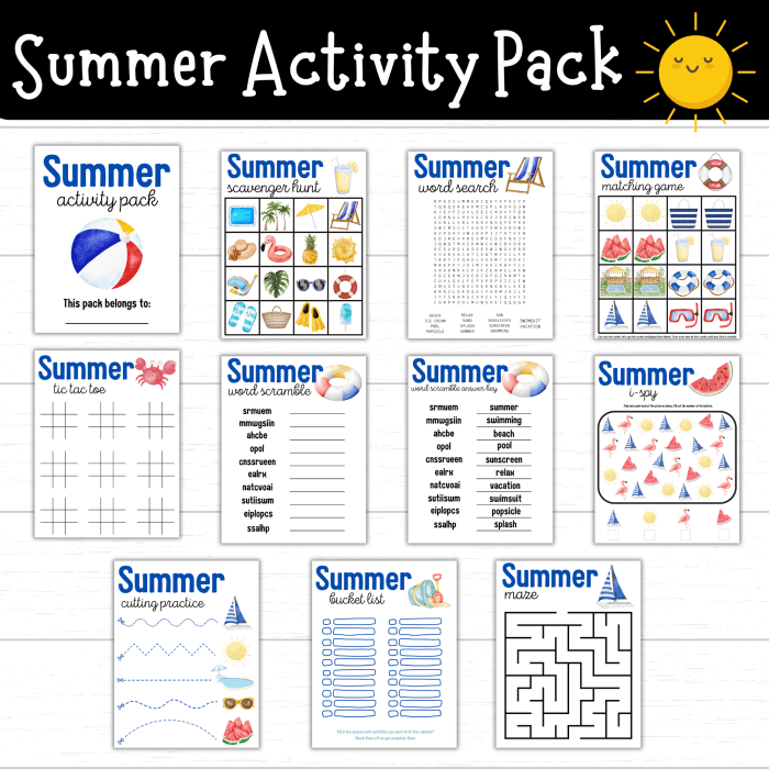Printable Summer Activity Pack - Mom. Wife. Busy Life.