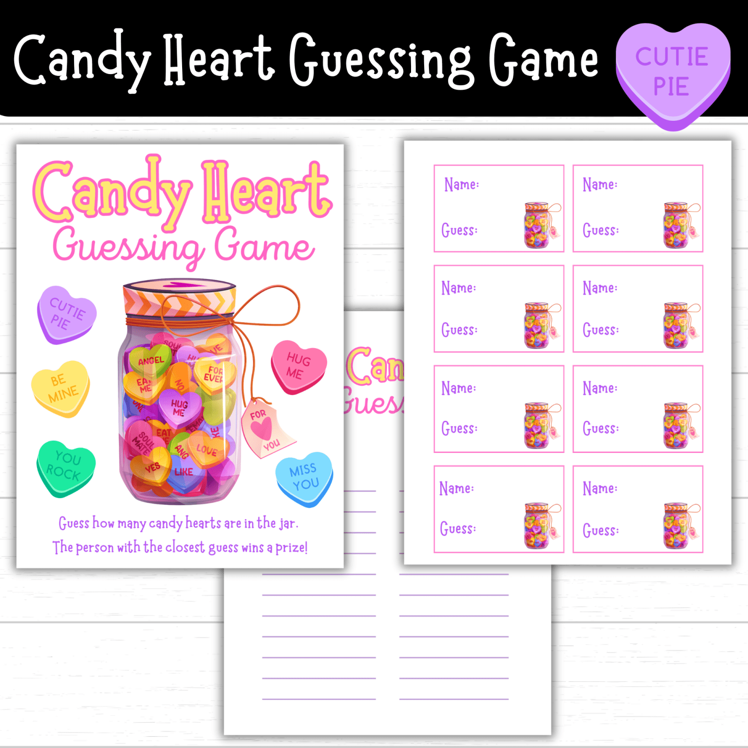 Valentine's Day Candy Heart Guessing Game - Mom. Wife. Busy Life.