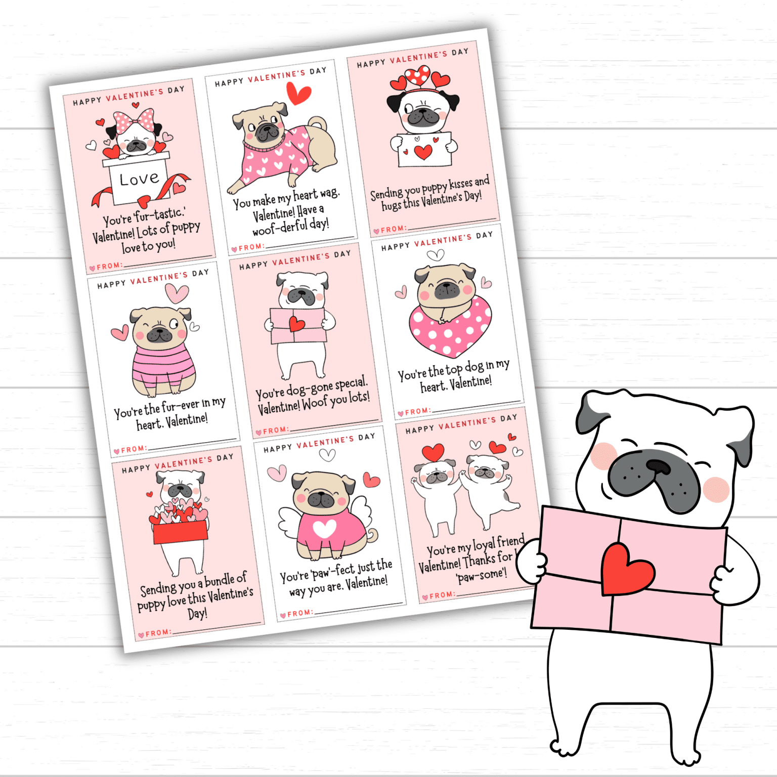 Printable Dog Valentine's Day Cards - Mom. Wife. Busy Life.