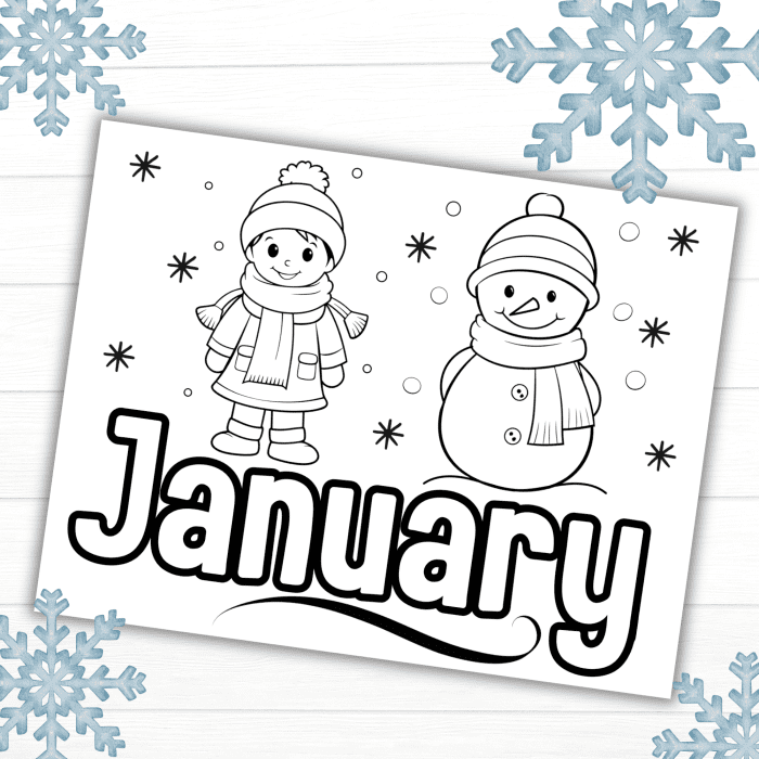 January Coloring Page - Mom. Wife. Busy Life.