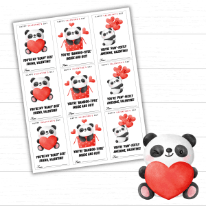 Printable Panda Valentine's Day Cards - Mom. Wife. Busy Life.