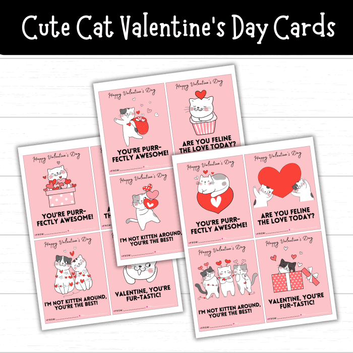 Printable Cute Cat Valentine's Day Cards - Mom. Wife. Busy Life.