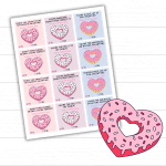 Printable Donut Valentine's Day Cards - Mom. Wife. Busy Life.