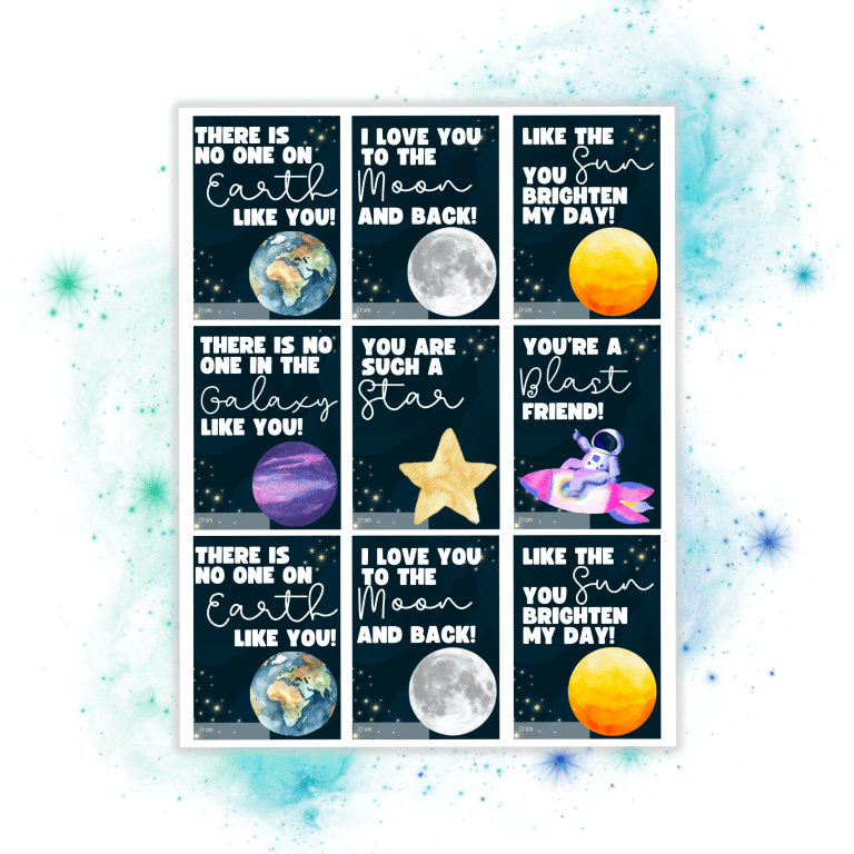 Printable Space Valentine's Day Cards - Mom. Wife. Busy Life.