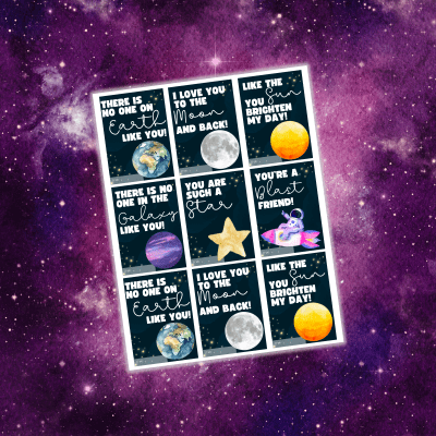 Printable Space Valentine's Day Cards - Mom. Wife. Busy Life.