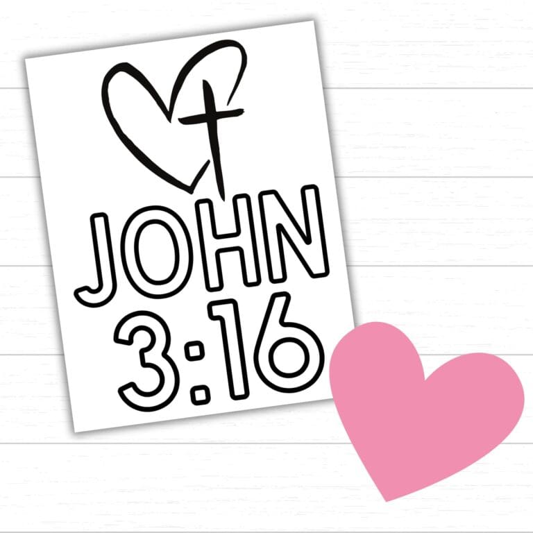 Printable John 3:16 Coloring Page - Mom. Wife. Busy Life.