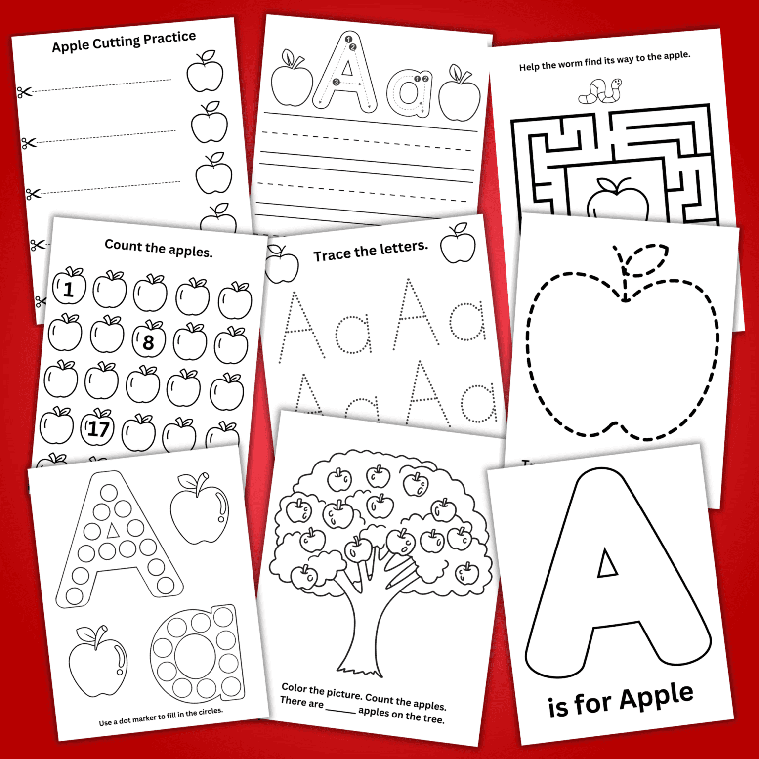 5 Printable Apple Activity Packs - Mom. Wife. Busy Life.