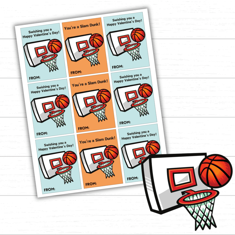 Basketball Valentine's Day Cards - Mom. Wife. Busy Life.