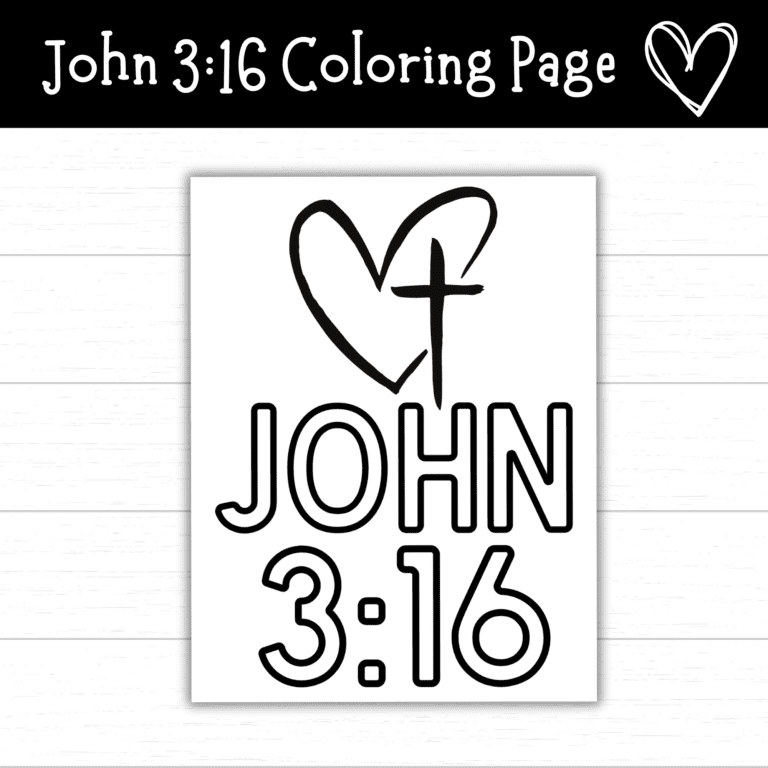 Printable John 3:16 Coloring Page - Mom. Wife. Busy Life.