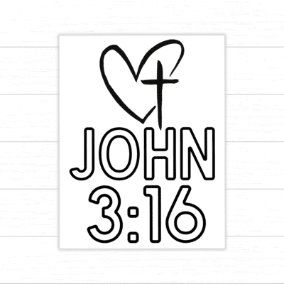 Printable John 3:16 Coloring Page - Mom. Wife. Busy Life.