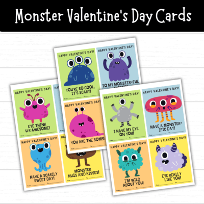Printable Monster Valentine's Day Cards - Mom. Wife. Busy Life.