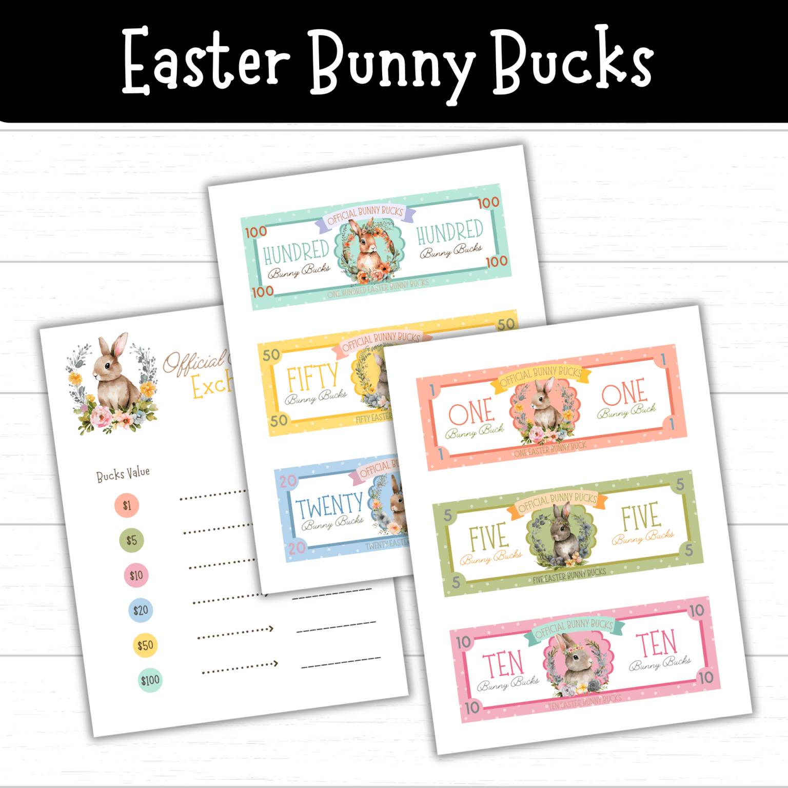 Printable Easter Bunny Bucks - Mom. Wife. Busy Life.