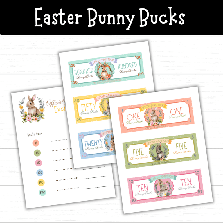 Printable Easter Bunny Bucks - Mom. Wife. Busy Life.