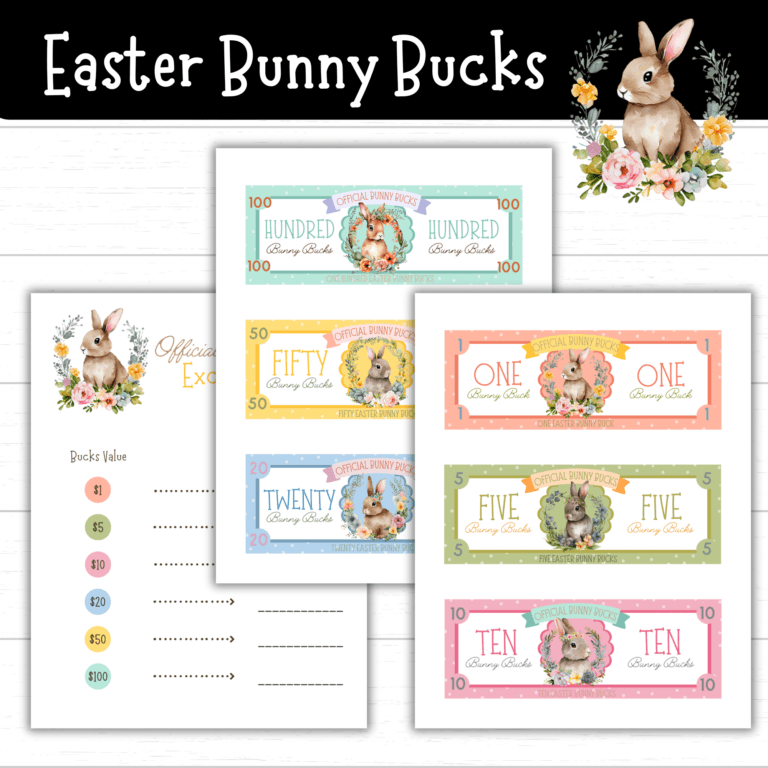 Printable Easter Bunny Bucks - Mom. Wife. Busy Life.