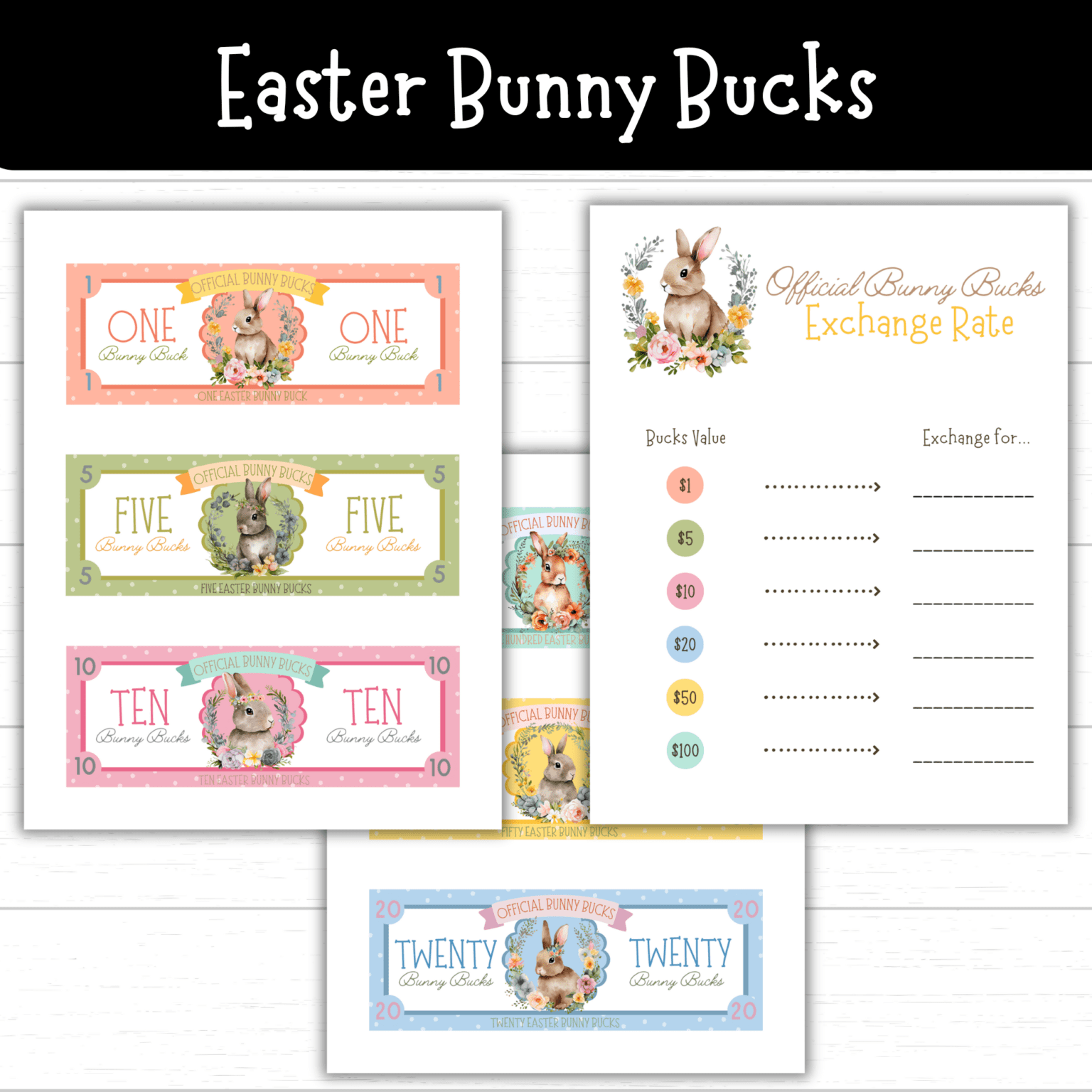 Printable Easter Bunny Bucks - Mom. Wife. Busy Life.