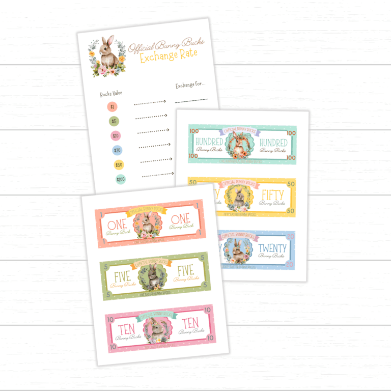 Printable Easter Bunny Bucks - Mom. Wife. Busy Life.