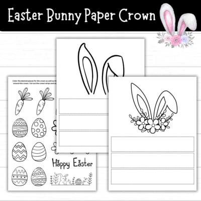 Printable Easter Bunny Paper Crown Craft - Mom. Wife. Busy Life.
