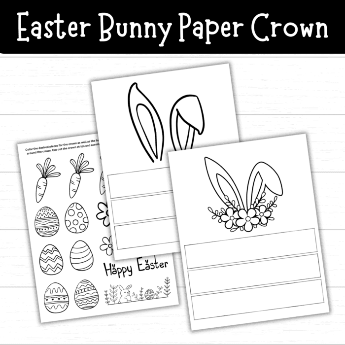 Printable Easter Bunny Paper Crown Craft - Mom. Wife. Busy Life.