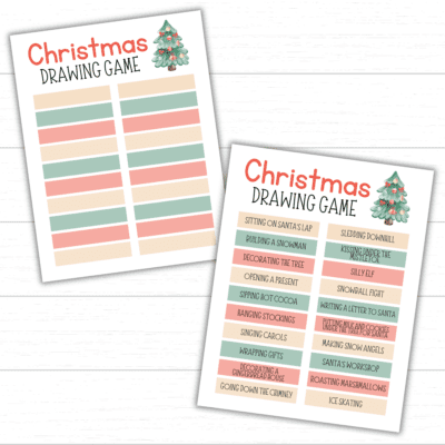 Christmas Drawing Game Printable - Mom. Wife. Busy Life.