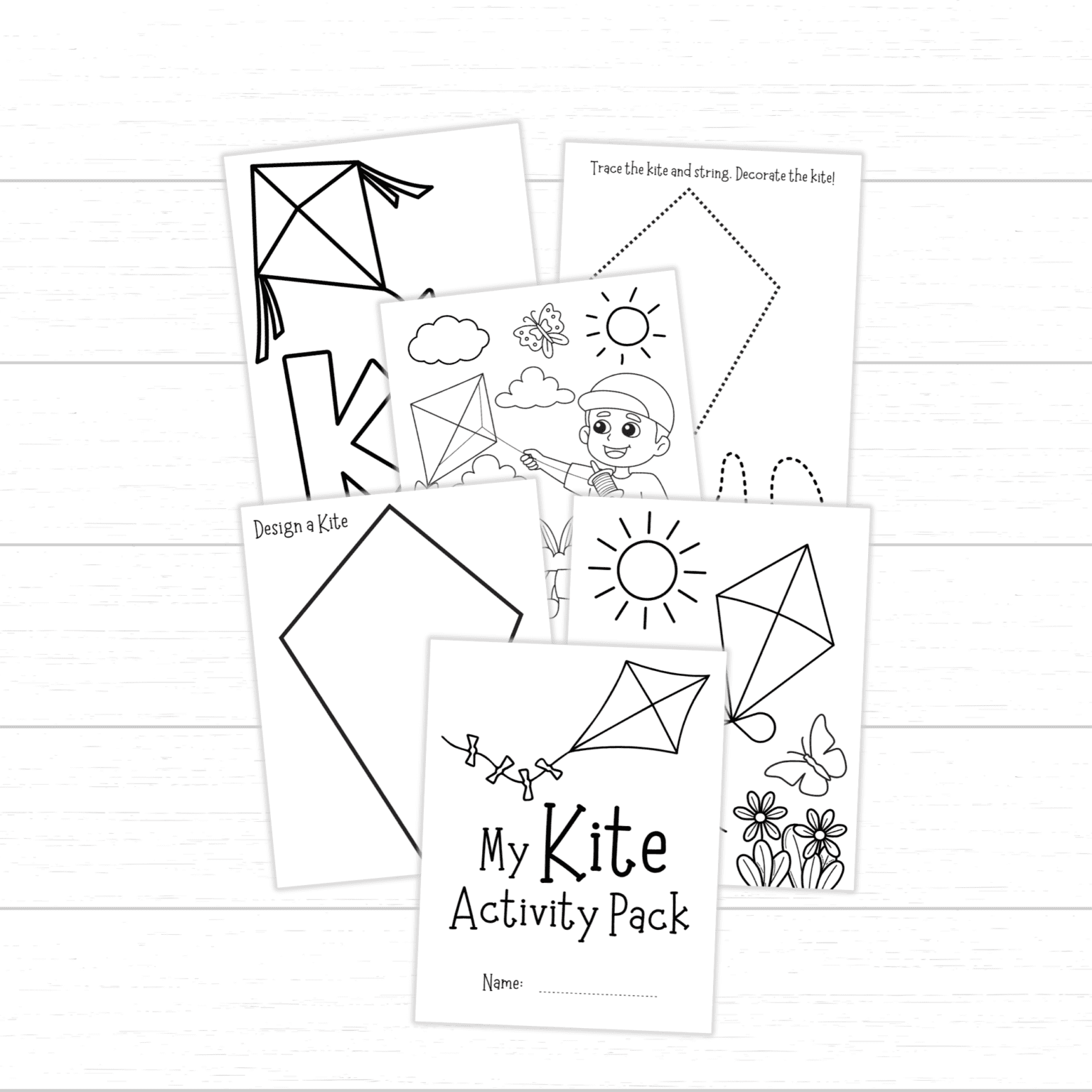 Kite Activity Pack Printable - Mom. Wife. Busy Life.