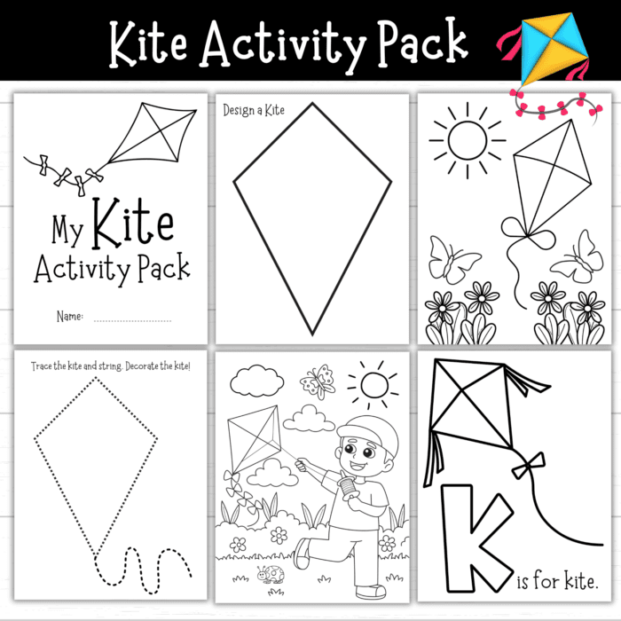 Kite Activity Pack Printable - Mom. Wife. Busy Life.