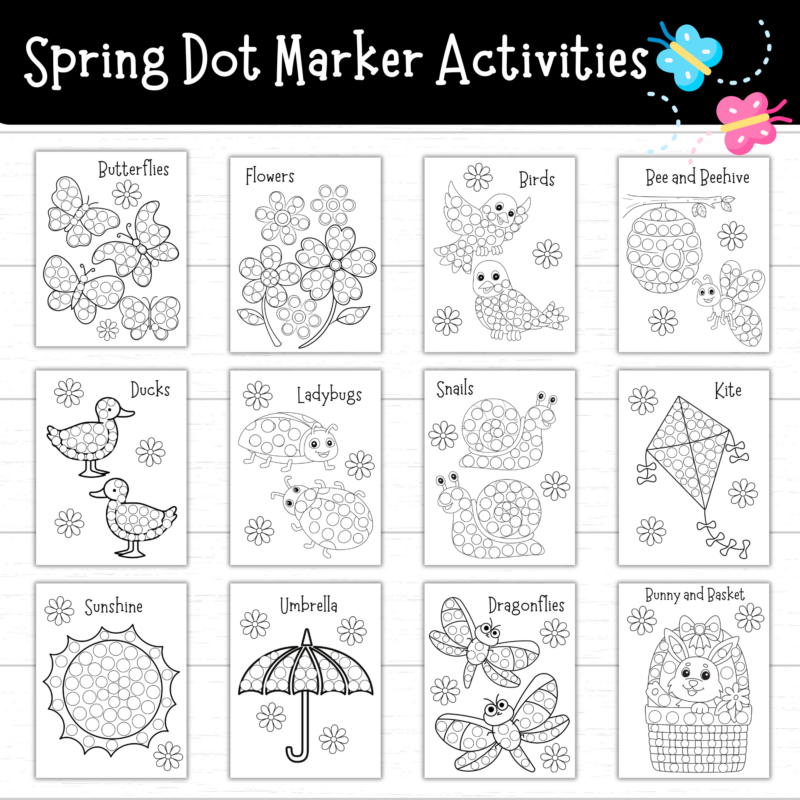 Printable Spring Dot Marker Activity Pack - Mom. Wife. Busy Life.
