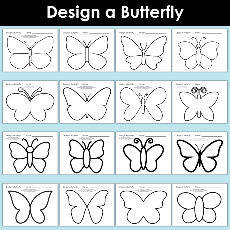 Design a Butterfly Printable Pack for Kids – Fun, Easy, and Creative ...