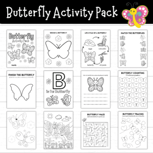 FREE Printable Butterfly Activity Pack - Mom. Wife. Busy Life.
