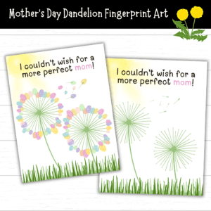 Printable Mother's Day Fingerprint Art - Mom. Wife. Busy Life.