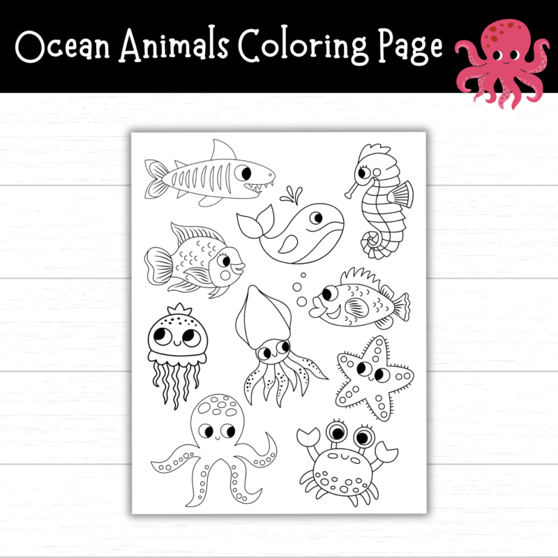 ocean-animals-coloring-page - Mom. Wife. Busy Life.
