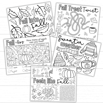 Fall Placemat Activity Pack - Mom. Wife. Busy Life.