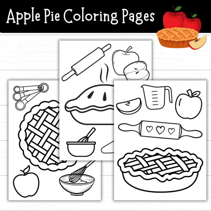 Printable Apple Pie Coloring Pages - Mom. Wife. Busy Life.