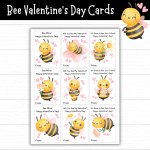 Bee Valentines Day Cards (1) - Mom. Wife. Busy Life.